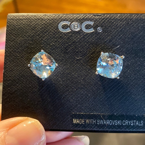Jewelry | Nwt Light Blue Crystal Stud Earrings | Poshmark